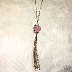 Charming Charlie | Jewelry | Charming Charlies Pink Oval And Tassel ...